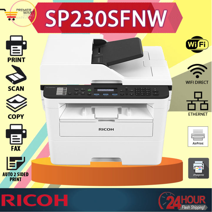 Ricoh SP230SFNW SP 230 SFNW SP230 SFNW SP 230SFNW A4 Mono AIO Laser ...