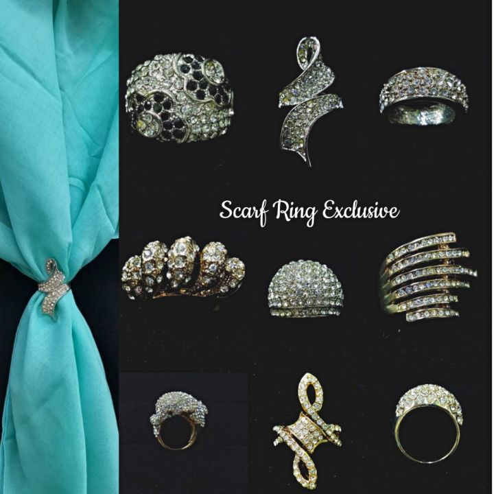 HOT SALE Fashion Style Ring Tudung Shawl Buckle Scarf Brooch Ring Scarf ...