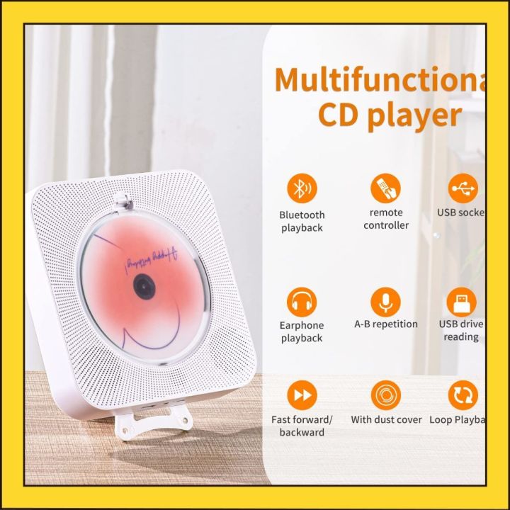 Yintiny Rechargeable Cute CD Player and Blue Light 5.0, Portable Music ...