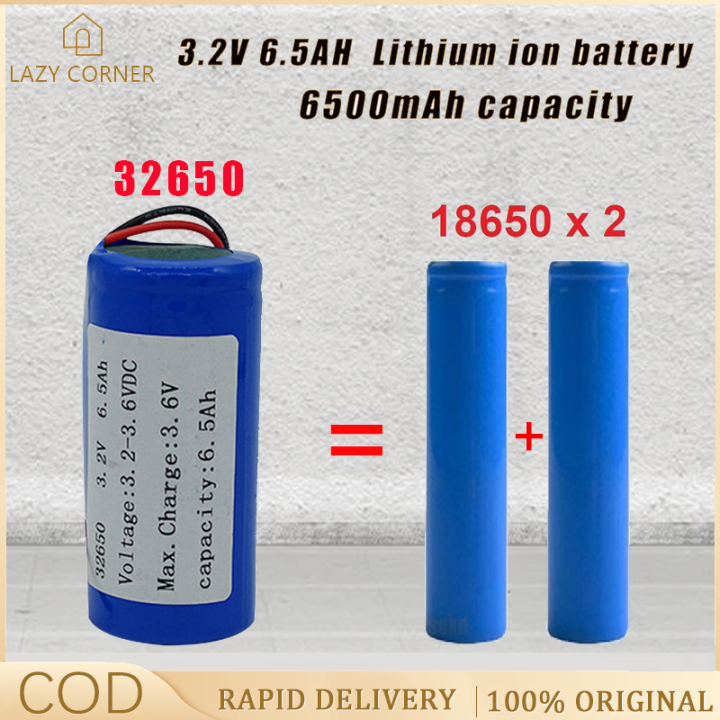 Lithium Ion 3.2V 6.5AH Rechargeable 32650 Battery Bateri Cas Solar LED ...