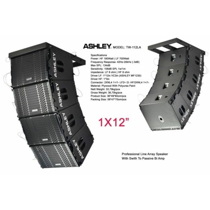 Speaker Line Array ASHLEY TW 112 LA ORIGINAL 1 X 12 | Lazada Indonesia