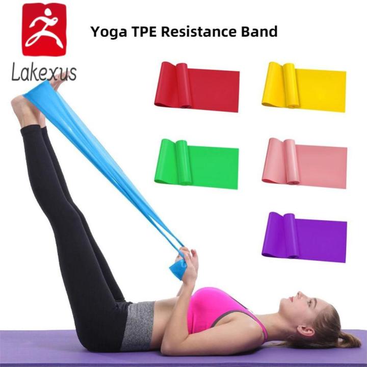 Lakexus Colorful Yoga Resistance Band Long Training Stretch Bands for ...