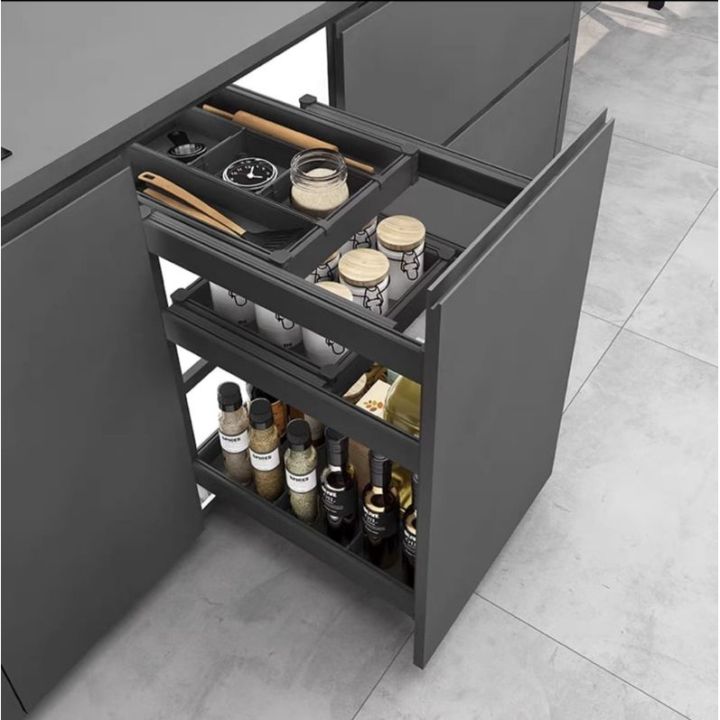 AIM-(High Quality)New Model Nano Grey Kitchen Cabinet Fully Aluminium ...