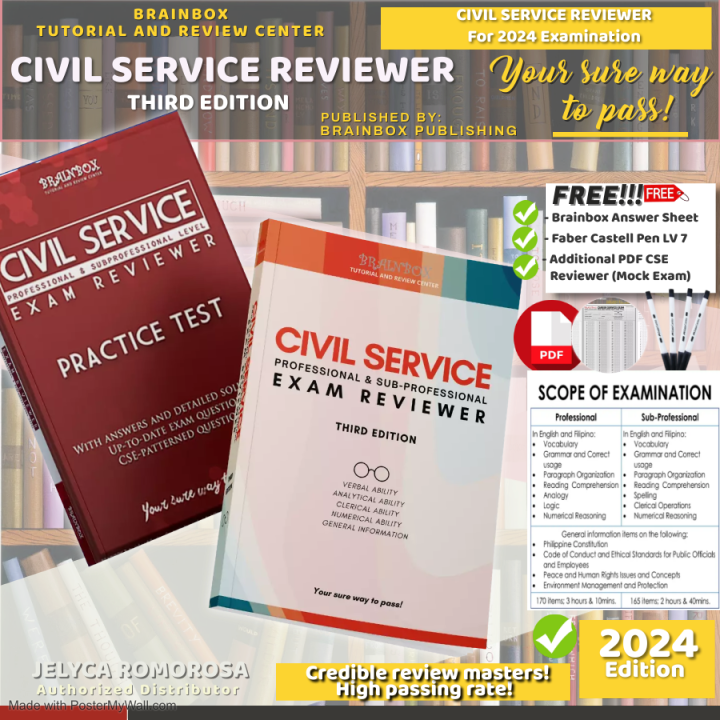 CIVIL SERVICE REVIEWER WITH PRACTICE TEST - LATEST EDITION FOR 2024 ...