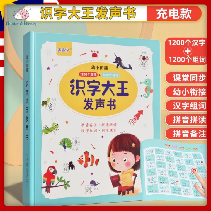 识字大王发声书Chinese Vocabulary Hanzi Audio Book Learning Hanzi Pronunciation ...
