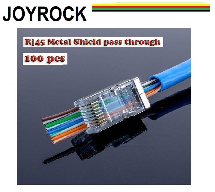 Rj45 Metal Shield pass through Connectors for CAT6 (100pcs) | Lazada PH