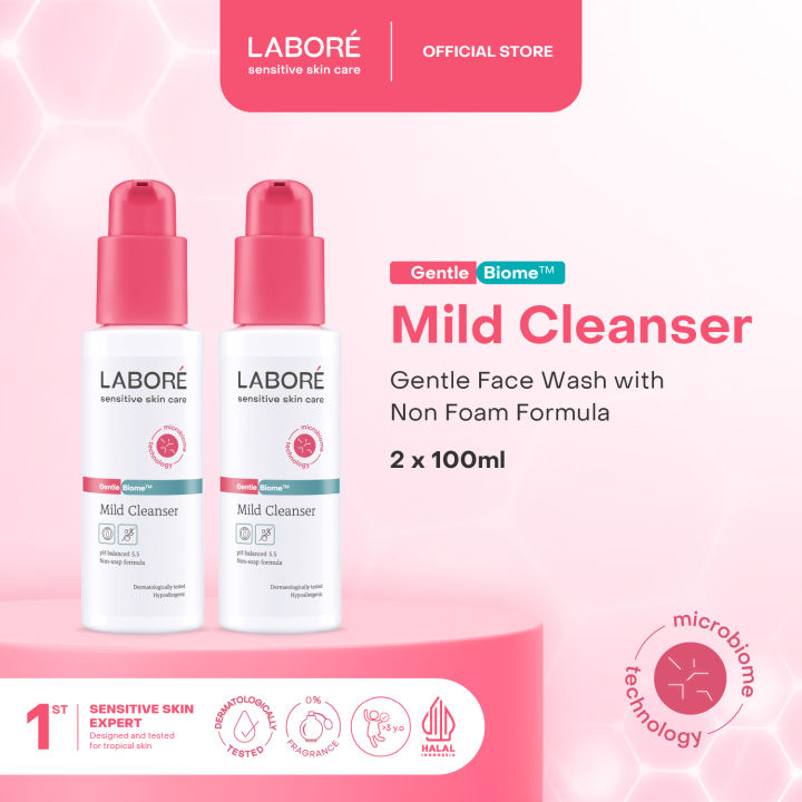 LABORE Twin Pack Mild Cleanser - Face Wash Twinpack (2 x 100ml ...