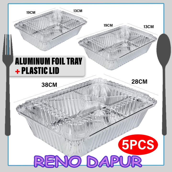 Aluminium Foil Tray With Lid Bekas Aluminium Foil Petak Bakeware ...
