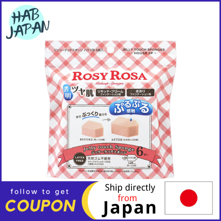Rosy Rosa Jelly Touch Sponge House Type 6 Pieces Puffy with water, soft ...