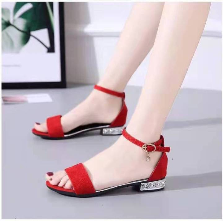 Korean Fashion Sandals Semi Heels Flat Sandals For Womens | Lazada PH