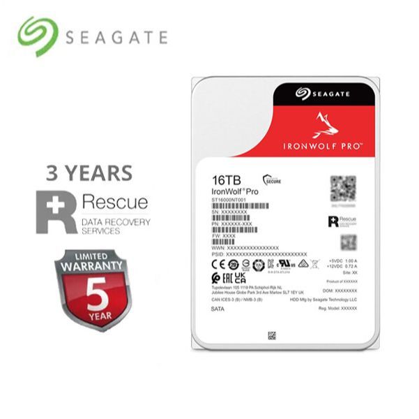 Seagate IronWolf Pro 16TB ST16000NT001 ST16000NE000 NAS Drive 7200RPM ...