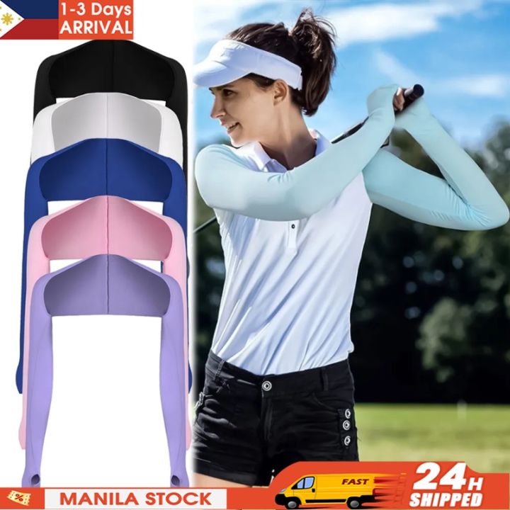 [MORLY] Women Men Thin Long Shawl Arm Sleeves Golfing Cycling Driving ...