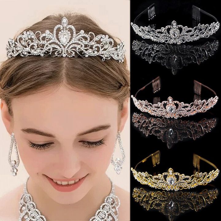 Princess Tiaras and Crowns Crystal Headband Bridal Crown Wedding Party ...