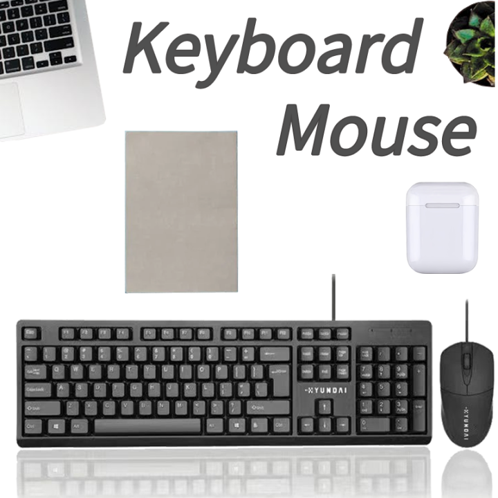 Office Keyboard With Mouse USB wired keyboard Office Style For PC ...