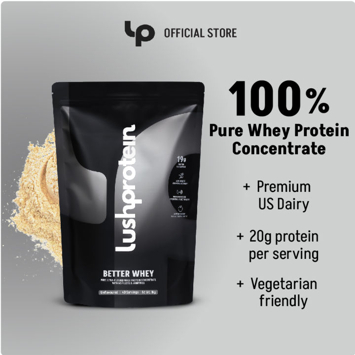 Lushprotein Better Whey™ ELITE Protein Powder 1kg (40 servings) and ...