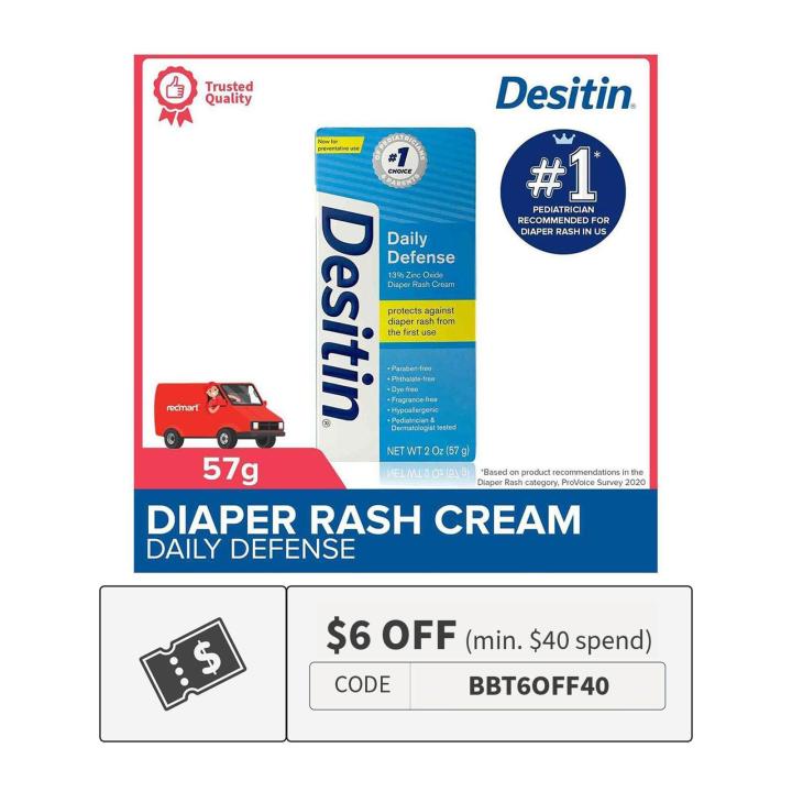 Desitin Rapid Relief Creamy Diaper Rash Cream | Lazada Singapore