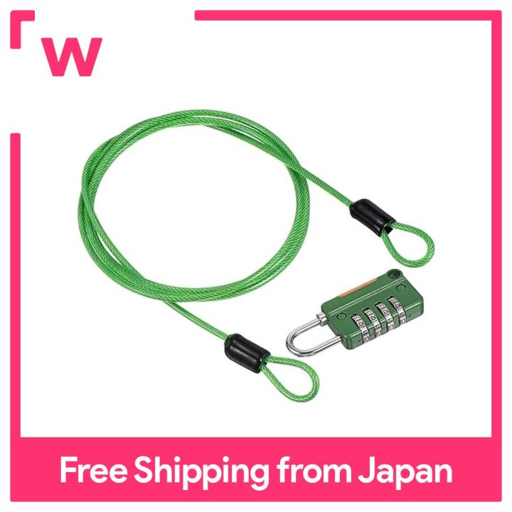 PATIKIL security steel cable with 4-digit combination lock 1 M coated ...