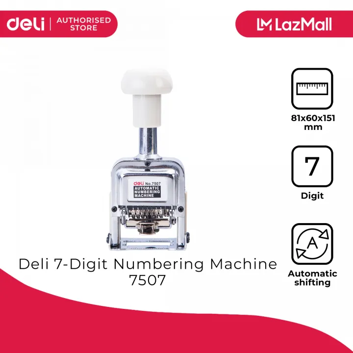 Deli 7- Digit Numbering Machine 7507 [797507] | Lazada PH