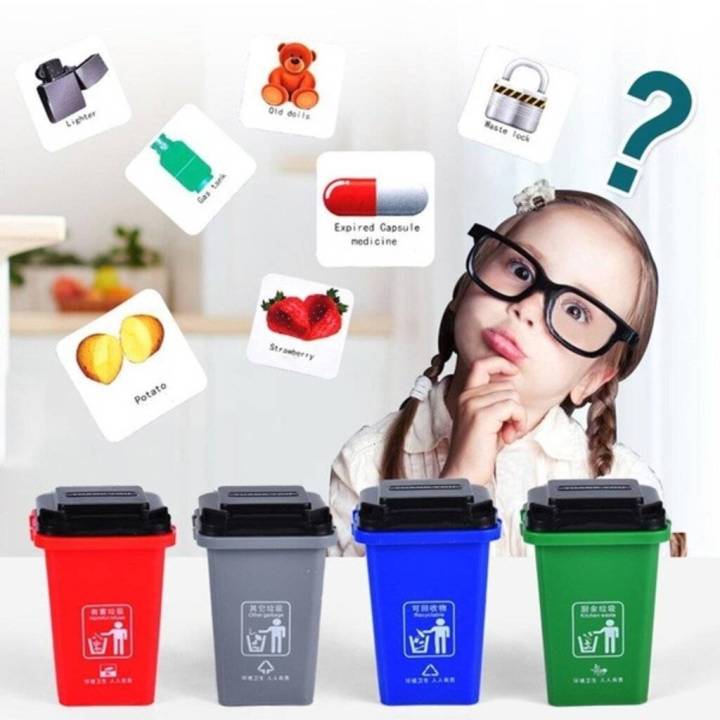 บอร์ดเกมส์แยกขยะ Garbage Classification Board game เกมส์ฝึกท่องคำศัพท์ แยกชนิดขยะการ์ดท่องศัพท์ ...
