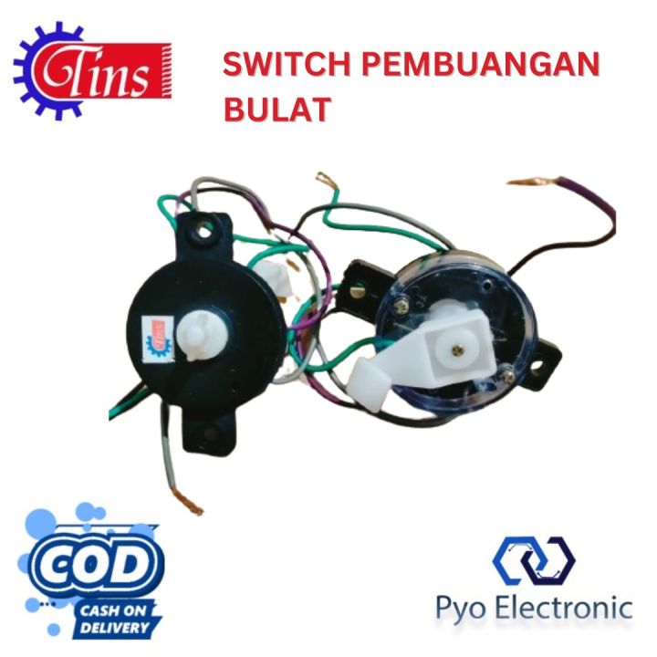 Switch Selector Bulat 3 Kabel Mesin Cuci+Timer Saklar Pembuangan ...