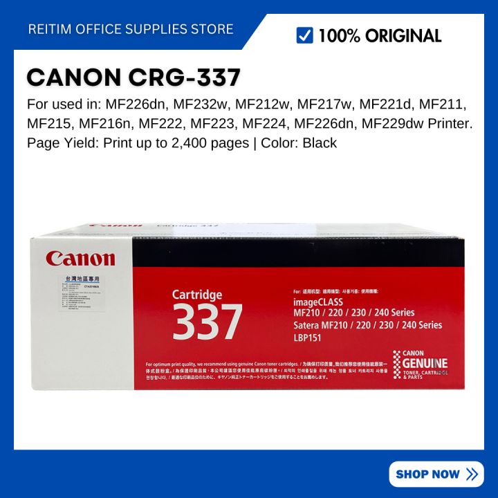 Original Canon CRG-337 Toner Cartridge | Lazada PH