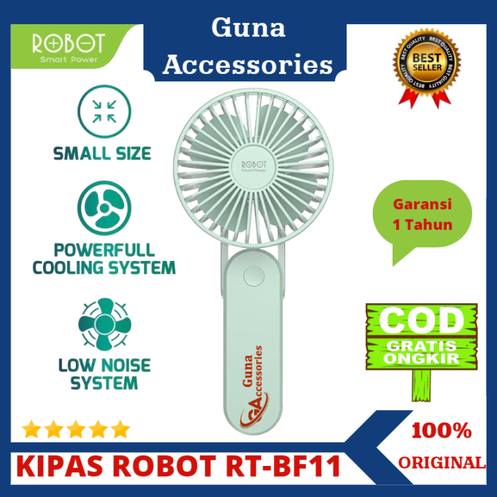 Robot RT-BF11 RT BFS1 RT-BF17 Kipas Angin Portable Mini Fan & Powerbank 2000mAh ory | Lazada ...