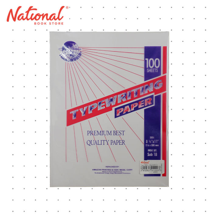 Transworld Typewriting Paper Short 56Gsm 100S | Lazada PH