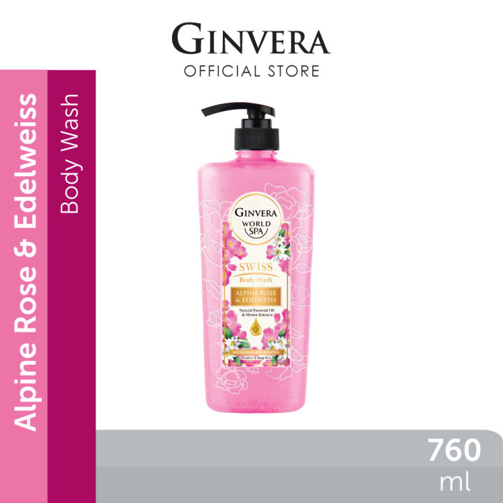 Ginvera World Spa Swiss Body Wash Alpine Rose & Edelweiss 760ML | Lazada