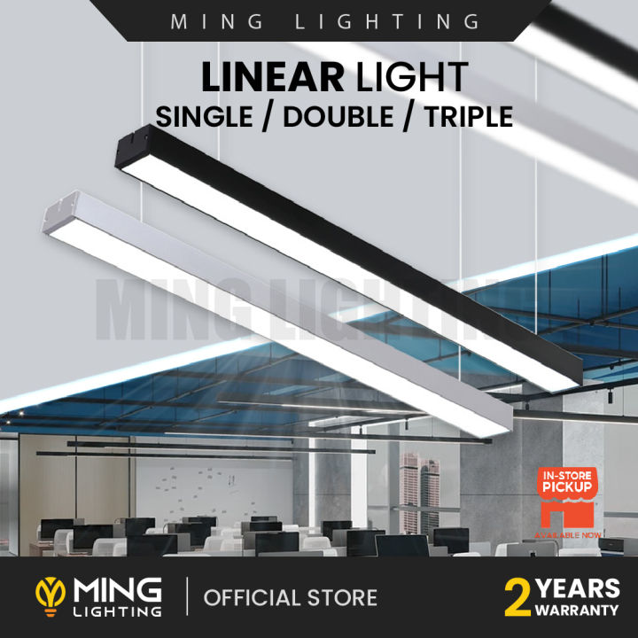 LED T8 Linear Light 2FT 4FT Casing Kalimantang Tube Fitting Ceiling Wall Lighting Lampu Panjang ...
