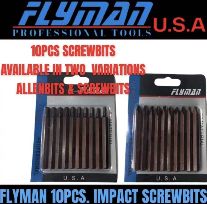 FLYMAN BALA IMPACT Screw Bits Allen Bits 10pc.Set | Lazada PH FLYMAN BALA IMPACT Screw Bits Allen Bits 10pc.Set | Lazada PH