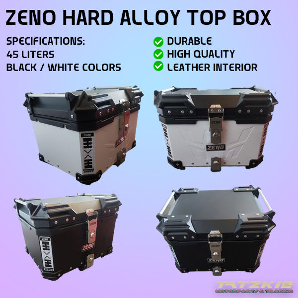Zeno Z Series Top Box 45Liters with backrest 100% Durable and heavy ...