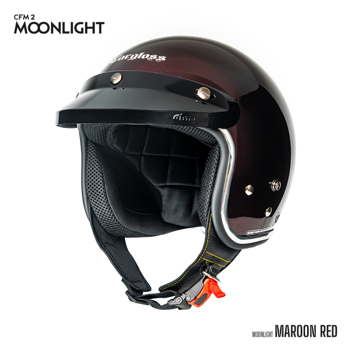 Cargloss CFM 2 Moonlight Retro Helm Half Face - Maroon Red | Lazada ...