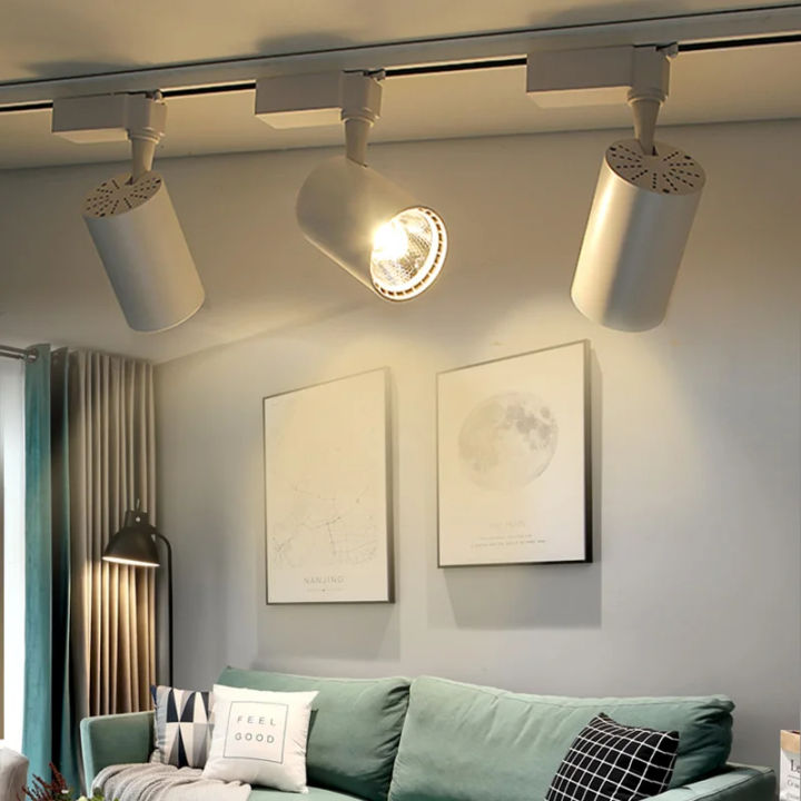 Full Set COB Track Light LED Ceiling Spotlight Warm Light Aluminum Rail ... Full Set COB Track Light LED Ceiling Spotlight Warm Light Aluminum Rail ...