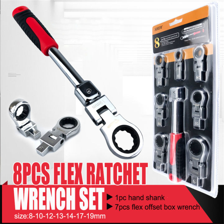 Portable Ratchet Wrench Shaking Spanner Head Interchangeable ...