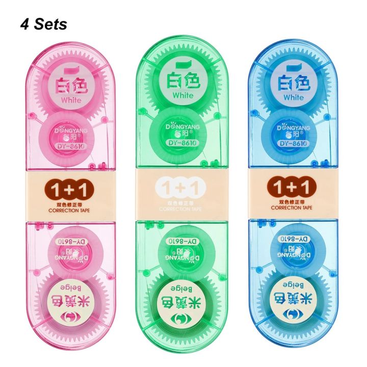 Leave no trace ♞4Sets Correction Tape Double Head Double Color Creative ...
