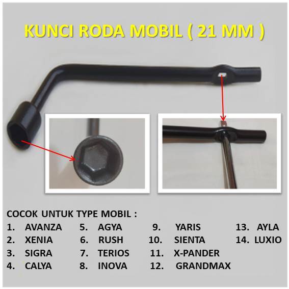 Kunci Roda Mobil Avanza / Velos / Ne Avanza / Tire Wrench/ Wrench Wheel ...