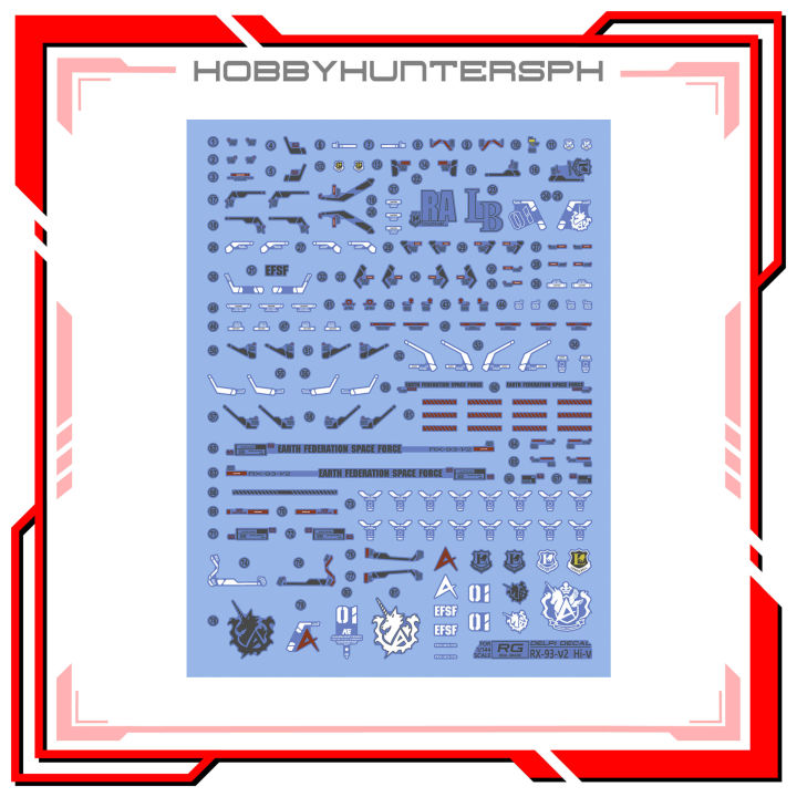 Delpi Decal RG RX-93 Hi-Nu Waterslide Decals | Lazada PH