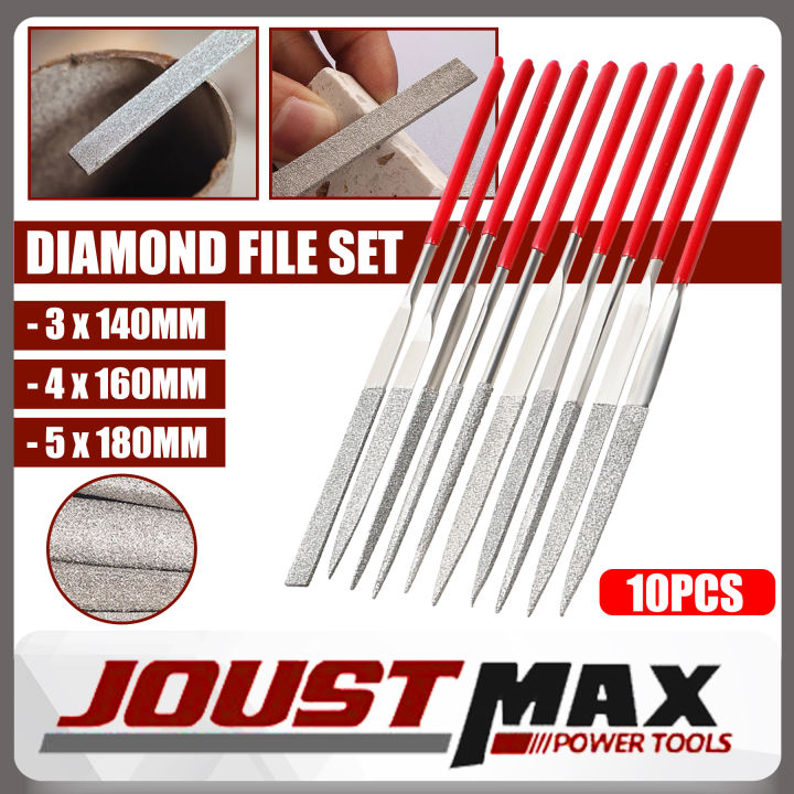 10PCS Mini Metal Rasp Diamond Needle Files Set Wood Carving Tools for ...