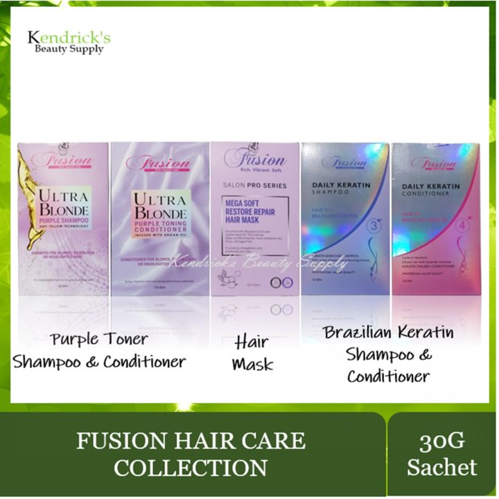 Fusion Hair Care Collection (Purple Toner Shampoo, Conditioner, Hair ...