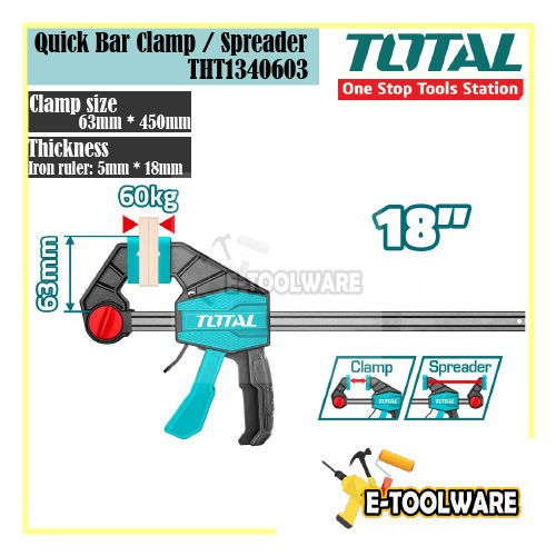 Total 6' / 12' / 18' Quick Bar Clamps | Lazada