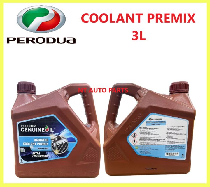 Original Radiator Coolant Perodua PREMIX (Ready to use) 3L Pink Color ...