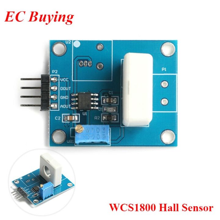 Wcs1800 Dc 5v Hall Current Detection Sensor Module 35a Short Circuit Overcurrent Detector