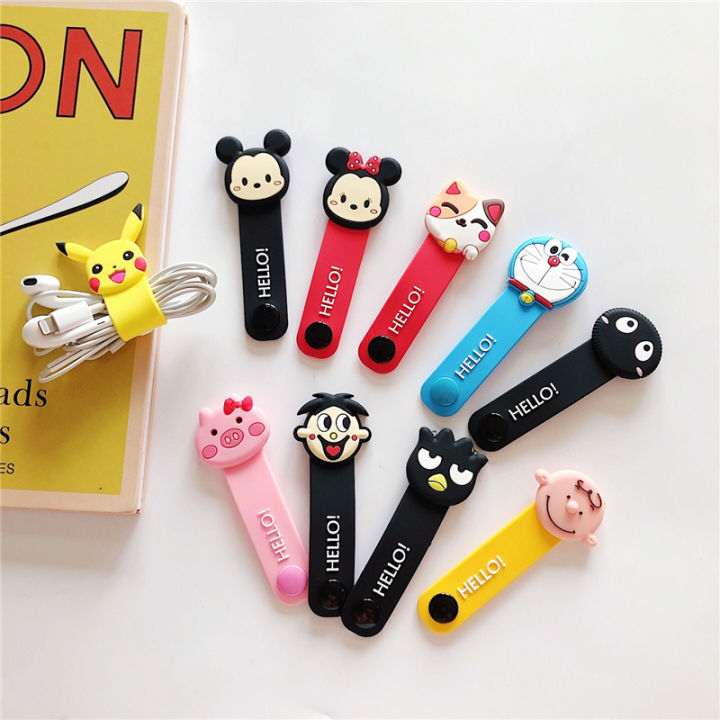 CrashStar Cartoon Cute Cable Winder Silicone Cable Organizer Concealed ...