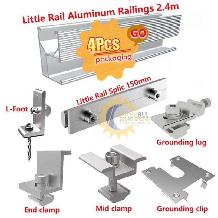 Solar Mounting Accessory For Panel L-foot Mid clamp End clamp Rail ...