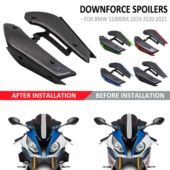 Motorcycle Side Downforce Sport Spoilers Aerodynamic Fixed Winglet ...