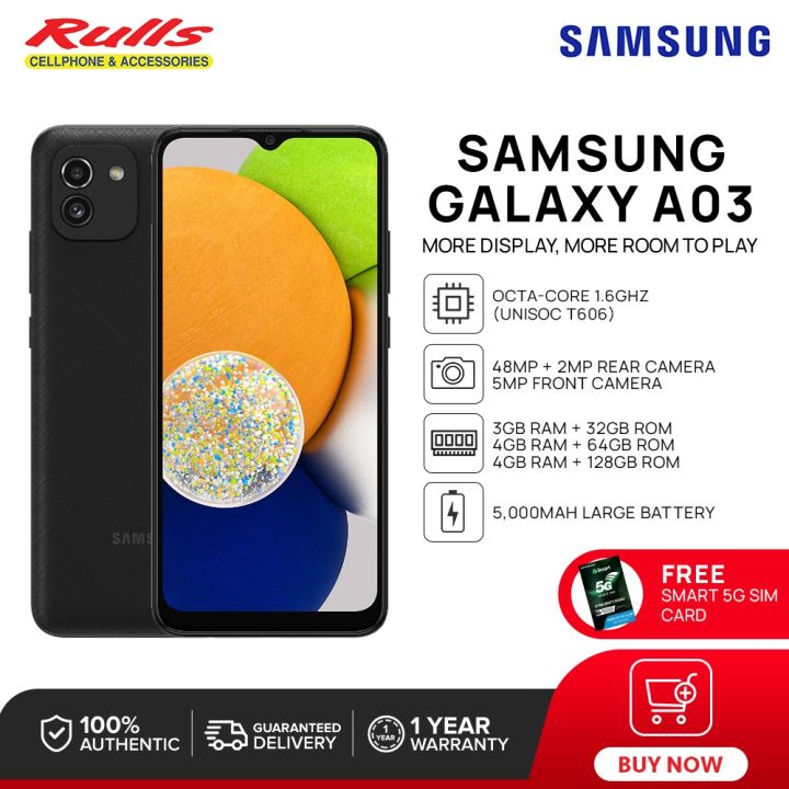 【Ready Stock】 Samsung Galaxy A03 Cellphone | 3GB+32GB 4GB+64GB 4GB ...