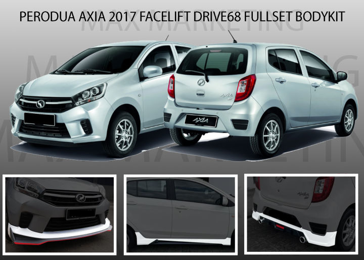 PERODUA AXIA 2017 FULL SET COLLECTION (68) POLYURETHANE SKIRT LIP ...