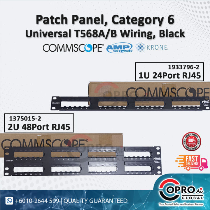 Commscope AMP® Ori CAT 6 Patch Panel 1U-24 Ports / 2U-48 Ports [Full ...