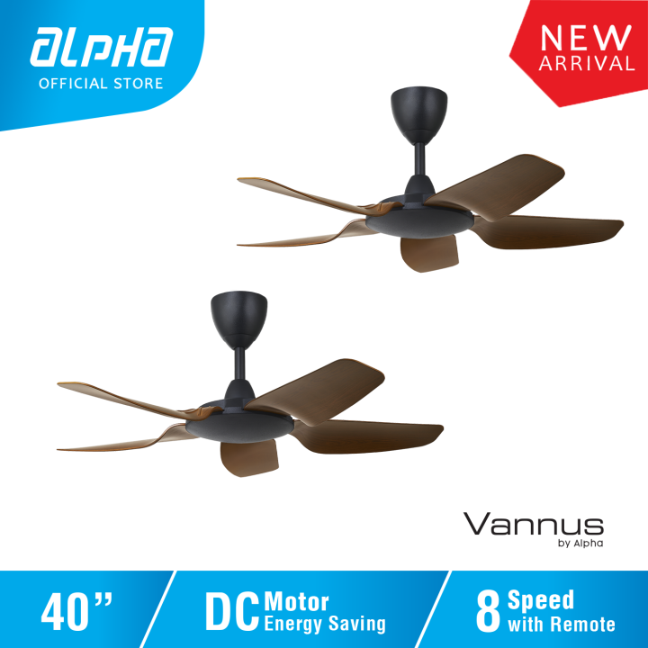 ALPHA Vannus - [Twin Pack] IRIZ 5B 40 Inch DC Motor Ceiling Fan with 5 ...