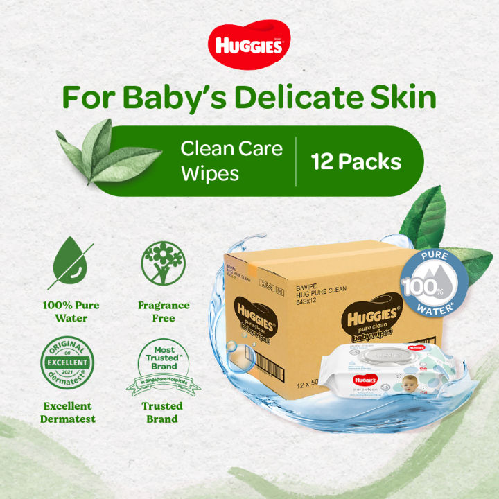 Huggies Pure Clean Baby Wipes - Case | Lazada Singapore